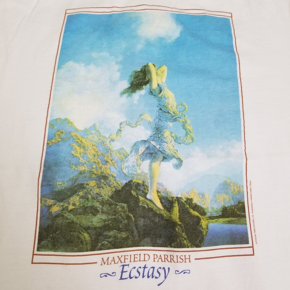 Vintage Maxfield Parrish Ecstasy T Shirt Art Deco - Gem